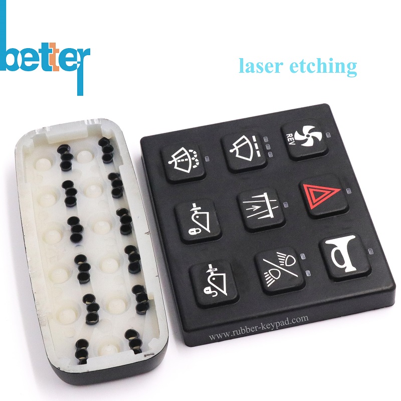 Diferencias entre la serigrafía y el grabado láser para el teclado de goma